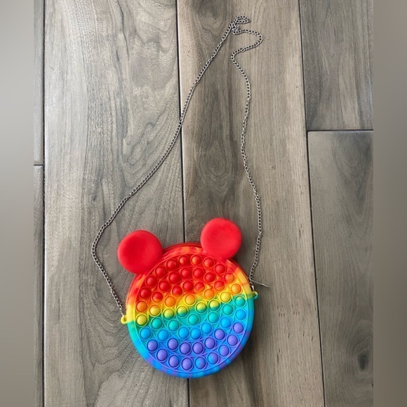 Accessories | Popper Fidget Toy Rainbow Bear Crossbody Purse With Chain ...